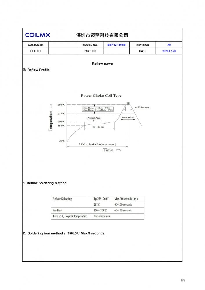 MBH127-101M specification page 8