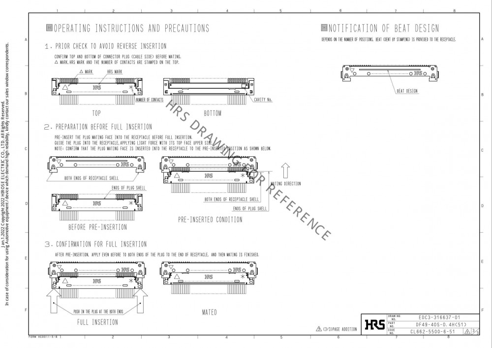 HRS DF49-40S-0.4H(51) operating instructions
