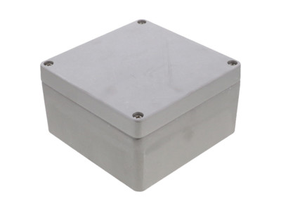 Enclosure, Die-cast Aluminum, S-8100 Series, without External Mounting Flanges, 100 x 70 x 45mm Outside Dimensions, Sandblasted
