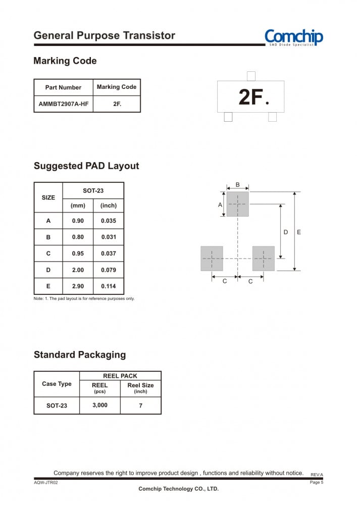 AMMBT2907A-HF datasheet page 5
