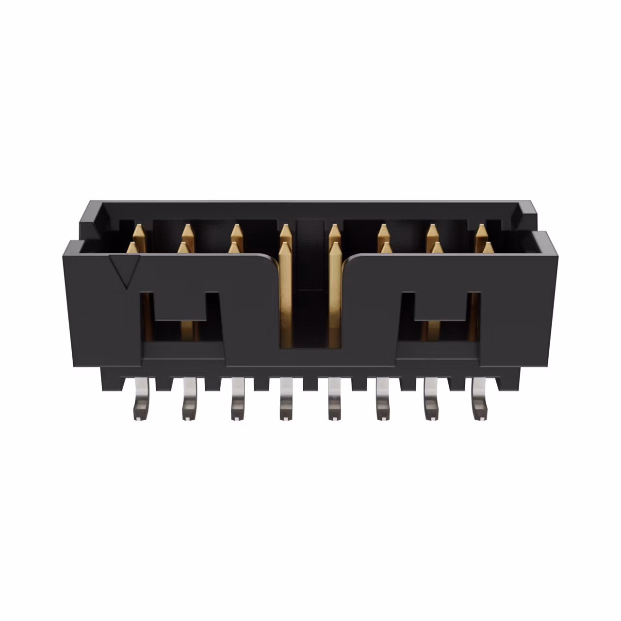 2.00mm Pitch, Milli-Grid PCB Header, Dual Row, Vertical, Surface Mount, Shrouded, 16 Circuits, 0.05µm Gold (Au) Plating, Dual Side Slots, Dual Friction Locks, Center Polarization, Tube for sale