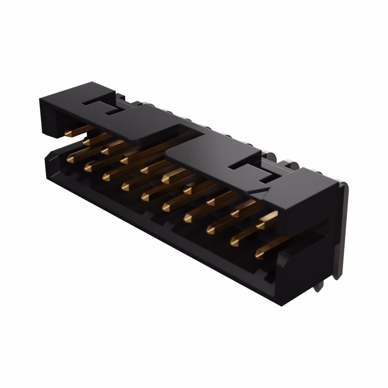 2.00mm Pitch, Milli-Grid PCB Header, Dual Row, Right-Angle, Through Hole, 20 Circuits, 0.76µm Gold (Au) Plating, 3.18mm Tail Length, Dual Side Slots, Dual Friction Locks, Center Polarization, Tape and Reel for sale