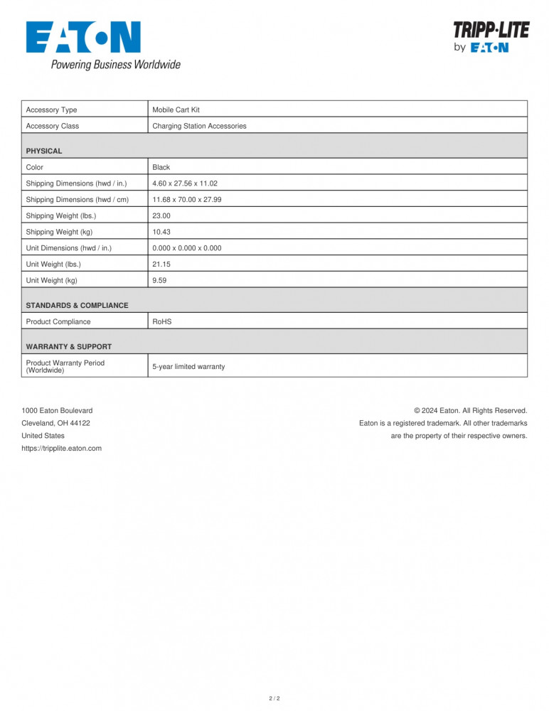 EATON CSHANDLEKIT technical document page 2