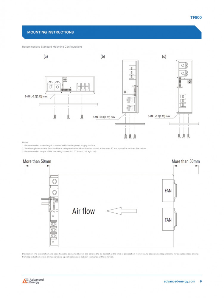 TF800 series document page 9