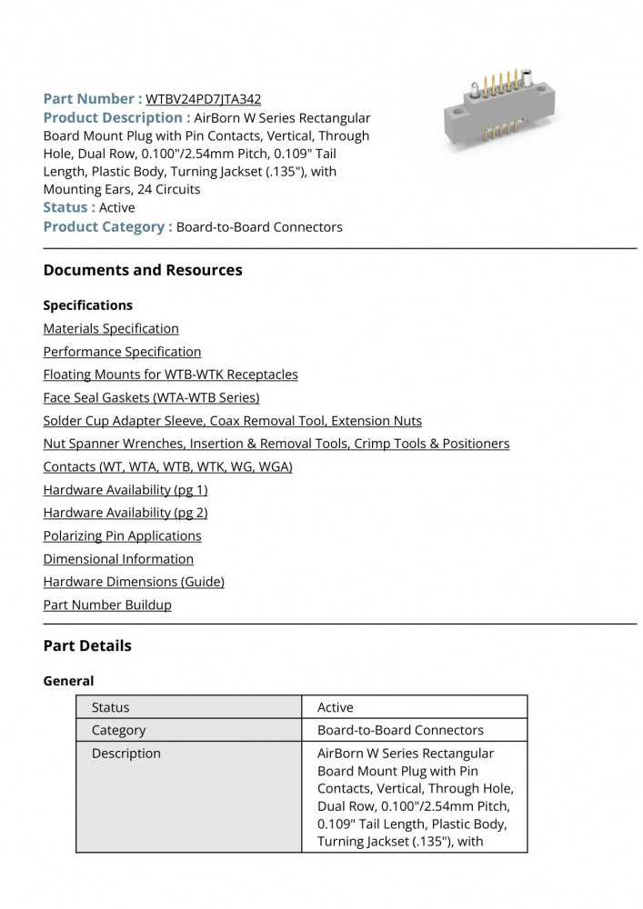 WTBV24PD7JTA342 technical document image, page 1