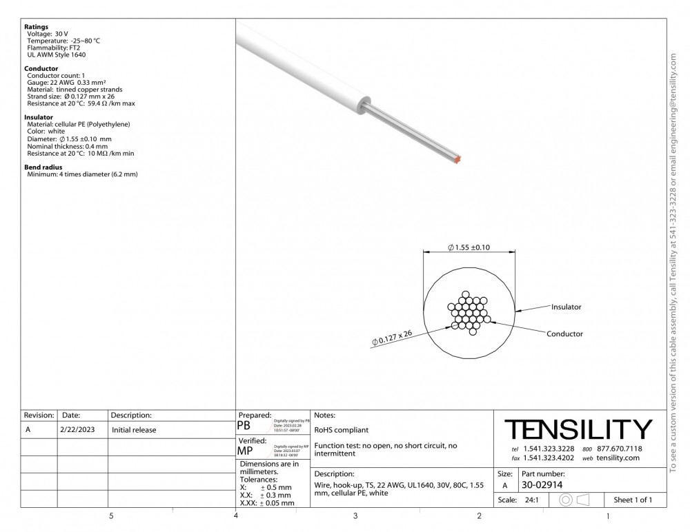 Tensility International 30-02914 product drawing preview
