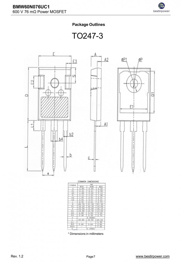 BMW60N076UC1 datasheet page 7