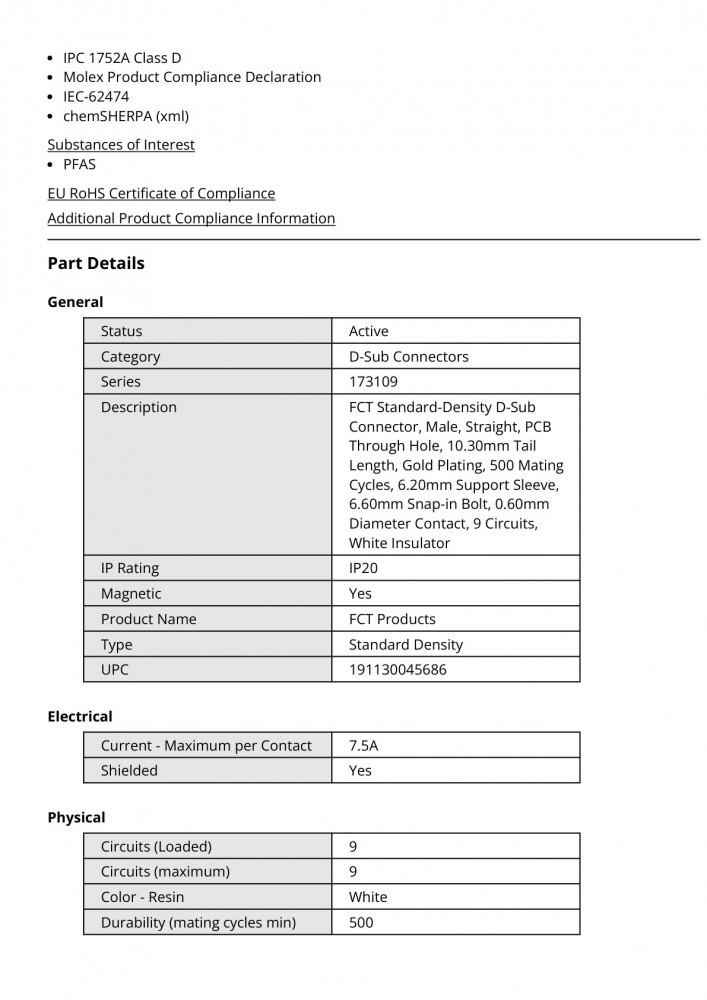 MOLEX 1731090824 technical document preview, page 2