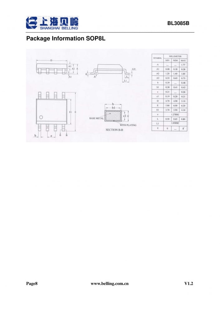 BL3085B datasheet page 8