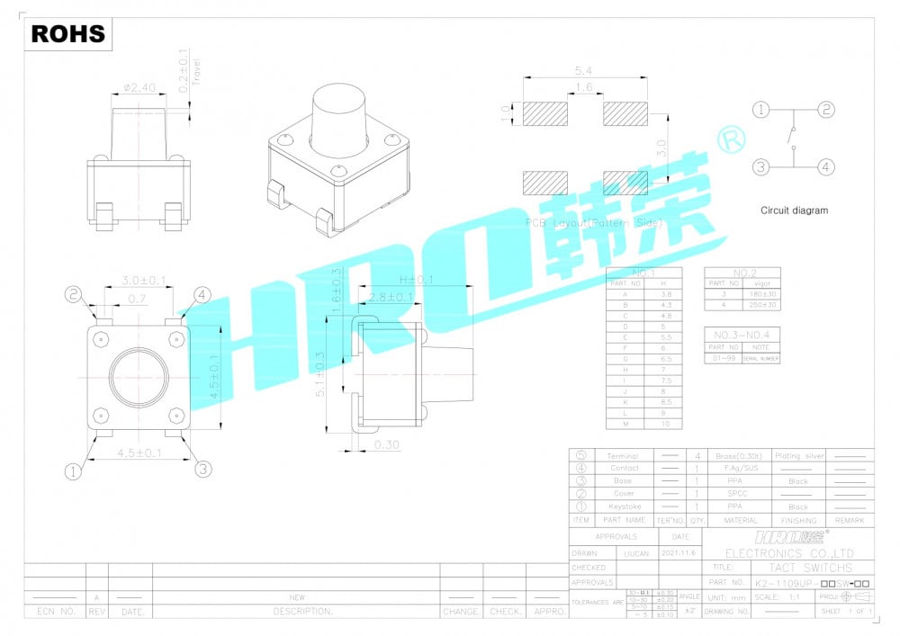 K2-1109UP-A4SW-04 technical drawing