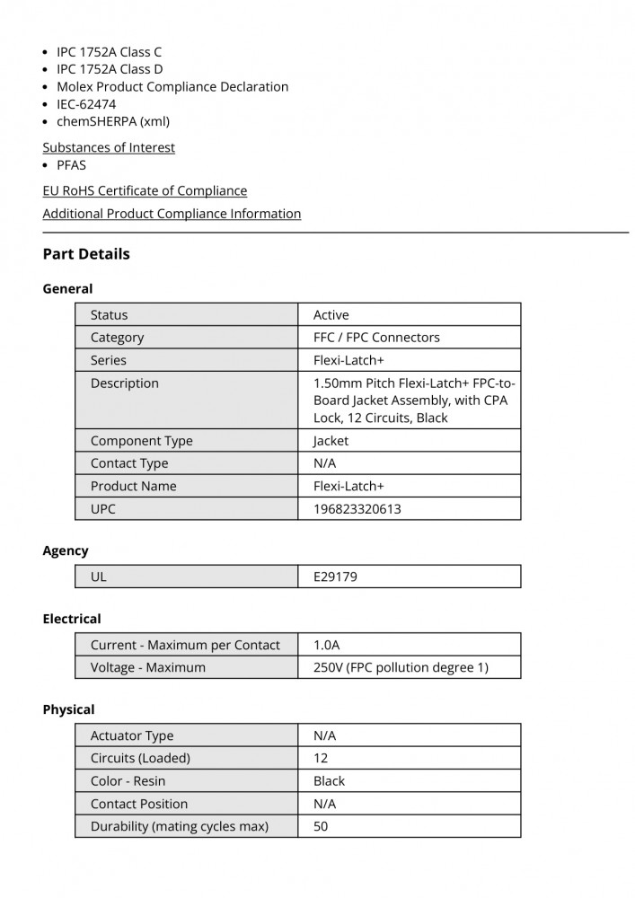 MOLEX 2190190120 technical document image 2