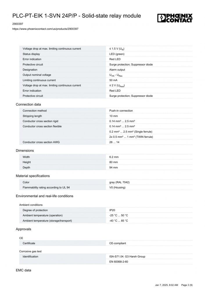 Phoenix Contact 2900397 technical document page 3