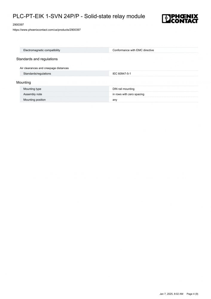 Phoenix Contact 2900397 technical document page 4