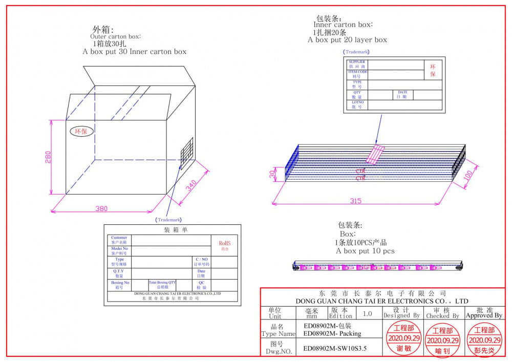 ED08902M packing drawing