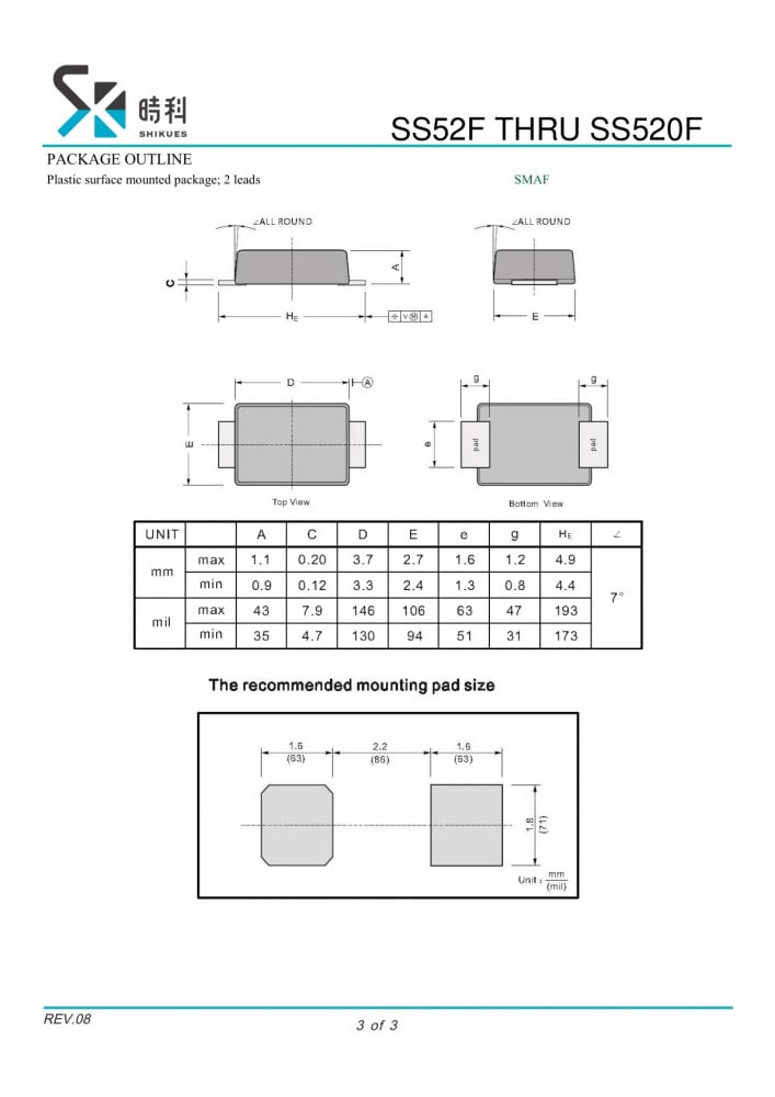 SS510F datasheet page 3