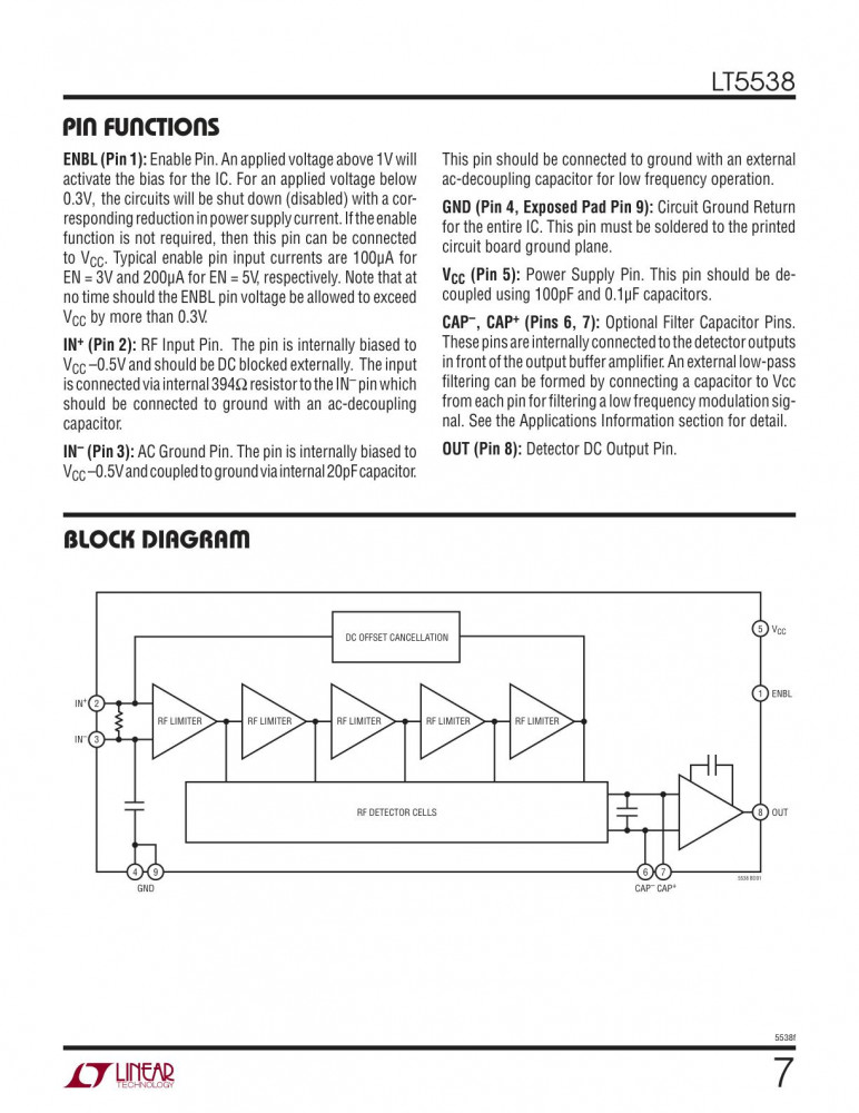 LT5538 technical document page 7