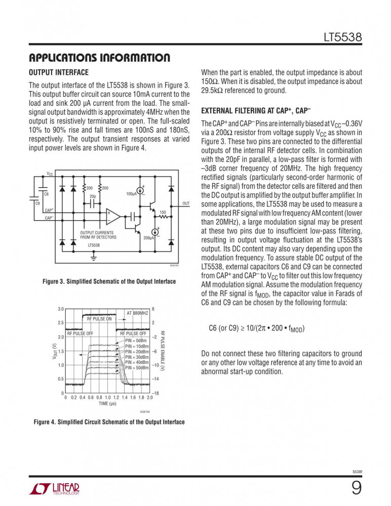 LT5538 technical document page 9