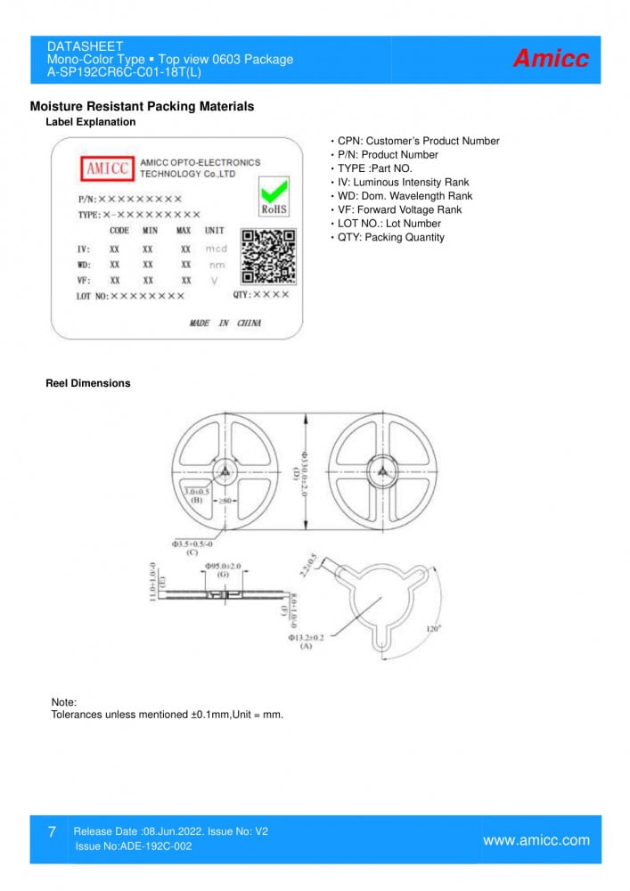 A-SP192CR6C-C01-18T(L) datasheet page 7