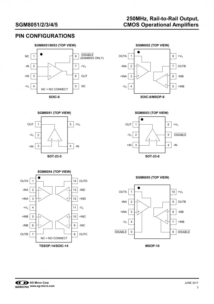 SGM8052XS/TR datasheet page 3