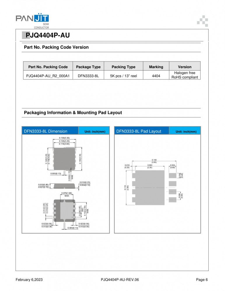 PJQ4404P-AU package information