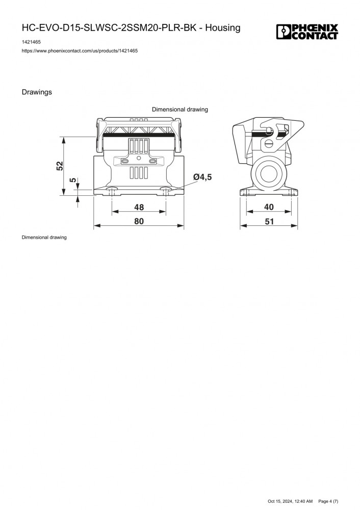 Phoenix Contact 1421465 technical document page 4