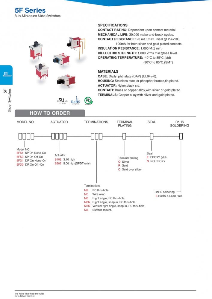 Dailywell 5FD1 series specification page 1