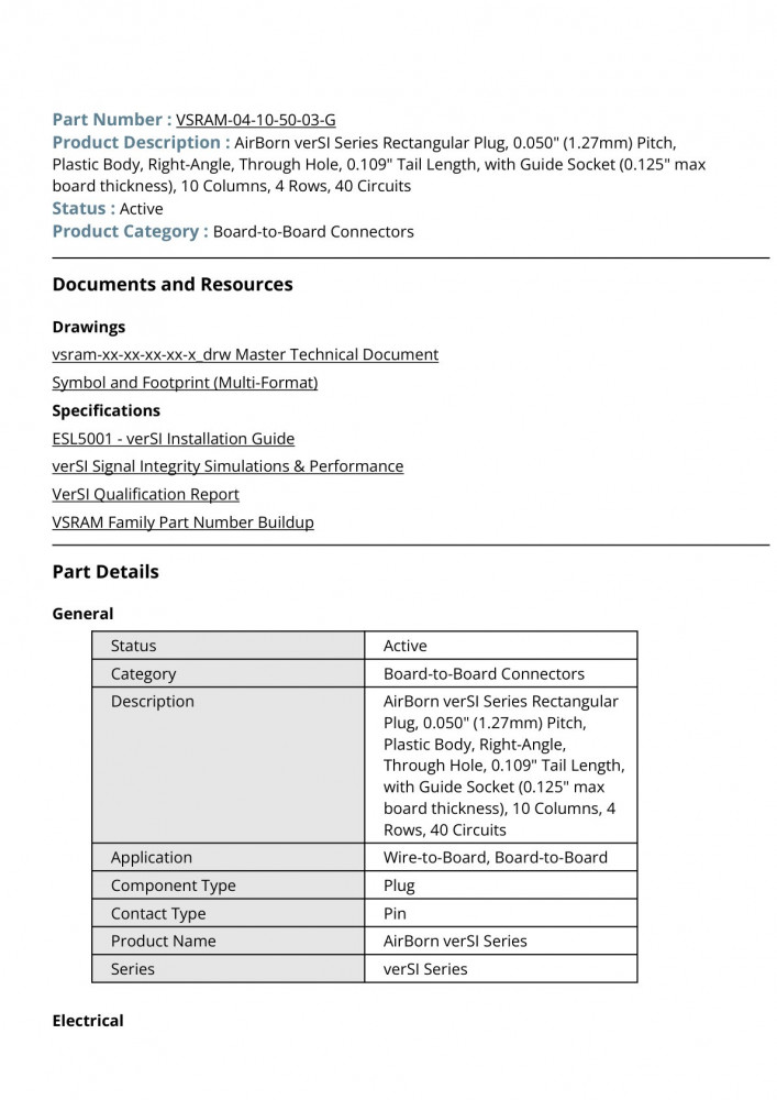 VSRAM technical document page 1