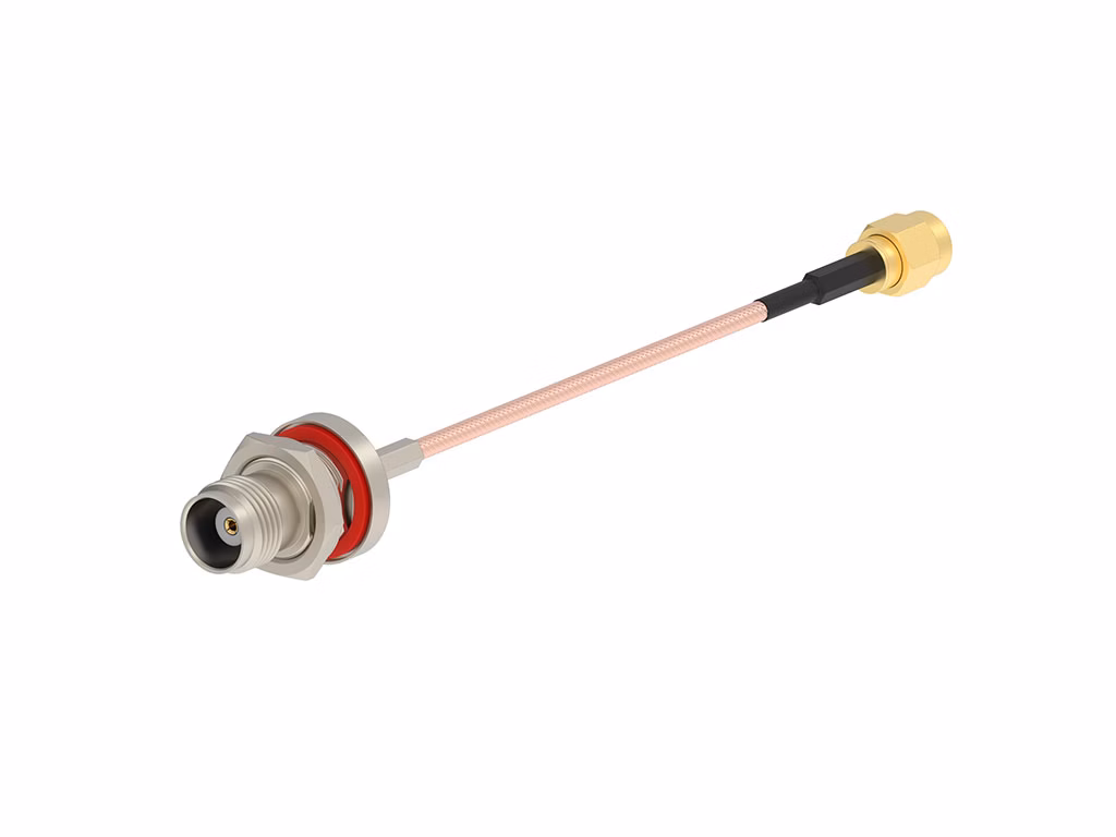 FAKRA SMB Straight Plug Keying Code C Blue to Blunt Cut Pigtail on RG-316 Cable, 781.80mm Length, 50 Ohms