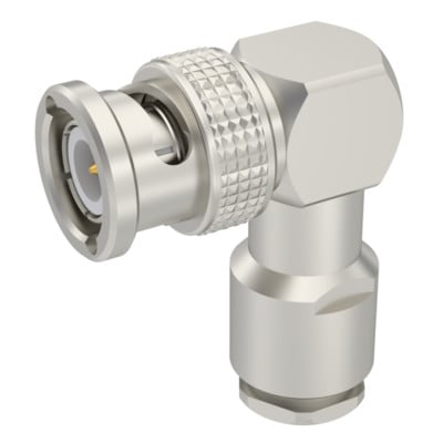 BNC / RIGHT ANGLE PLUG CLAMP TYPE CABLE 5/50 S+D for sale