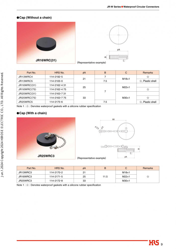 HRS JR-W documentation page 9