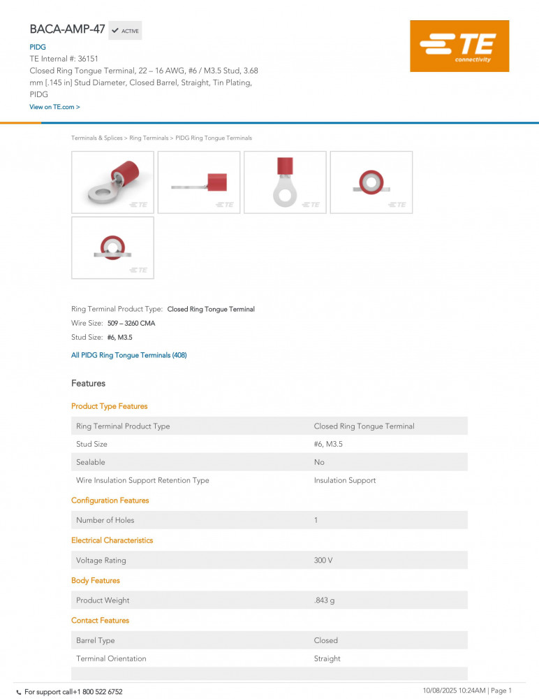 BACA-AMP-47 technical document page 1