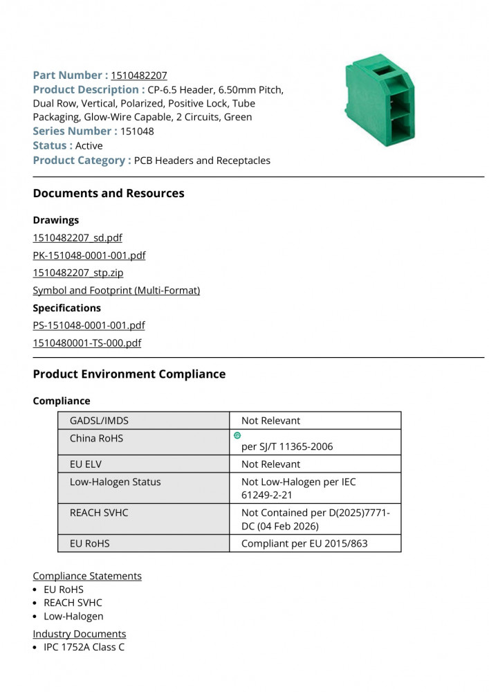 CP 6.5 product specification page 1