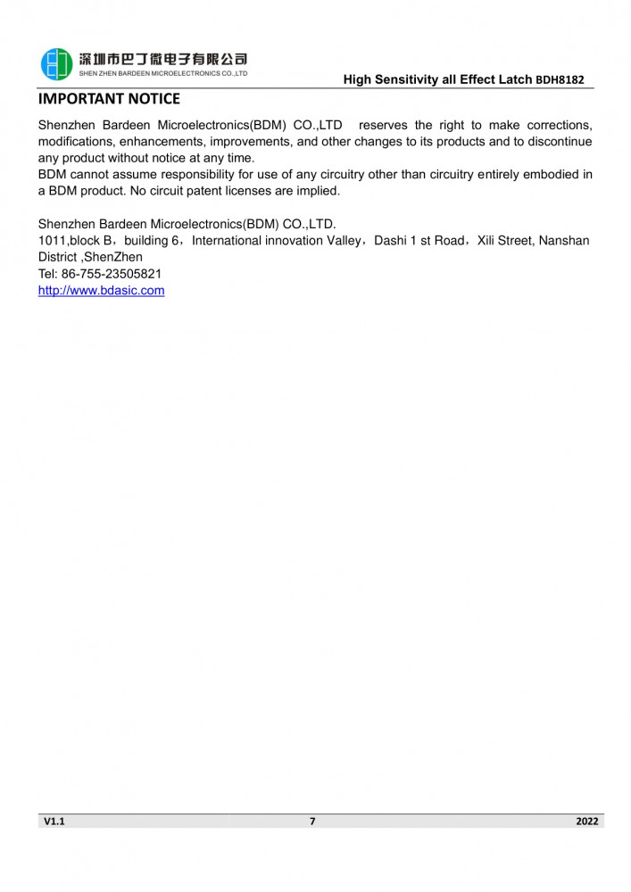 BDH8182 datasheet page 7