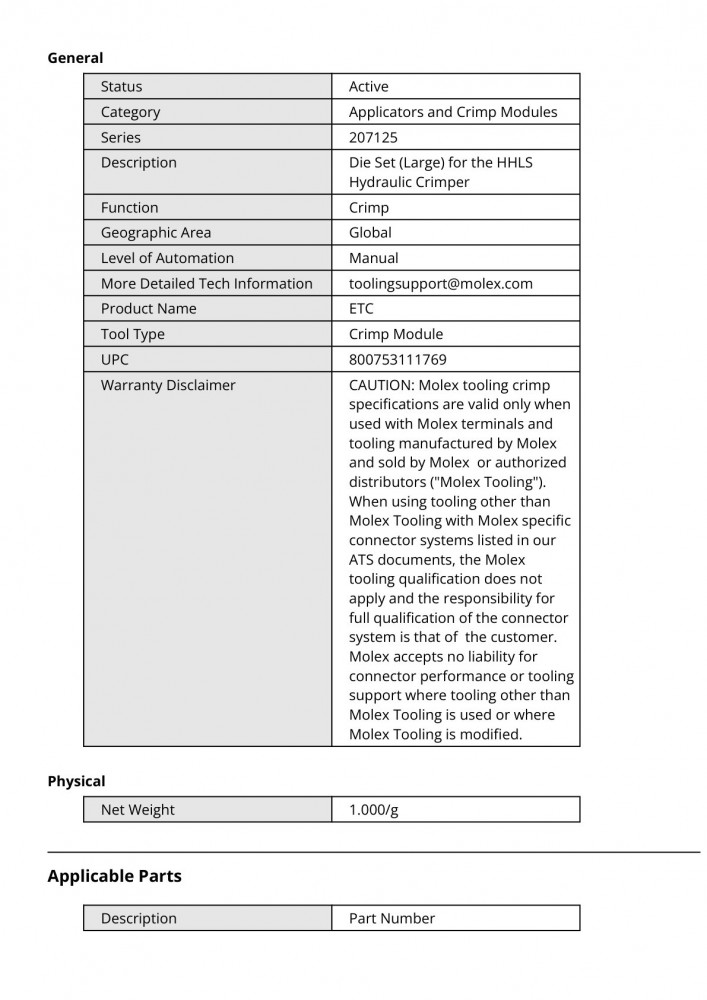 MOLEX 192900010 document page 2