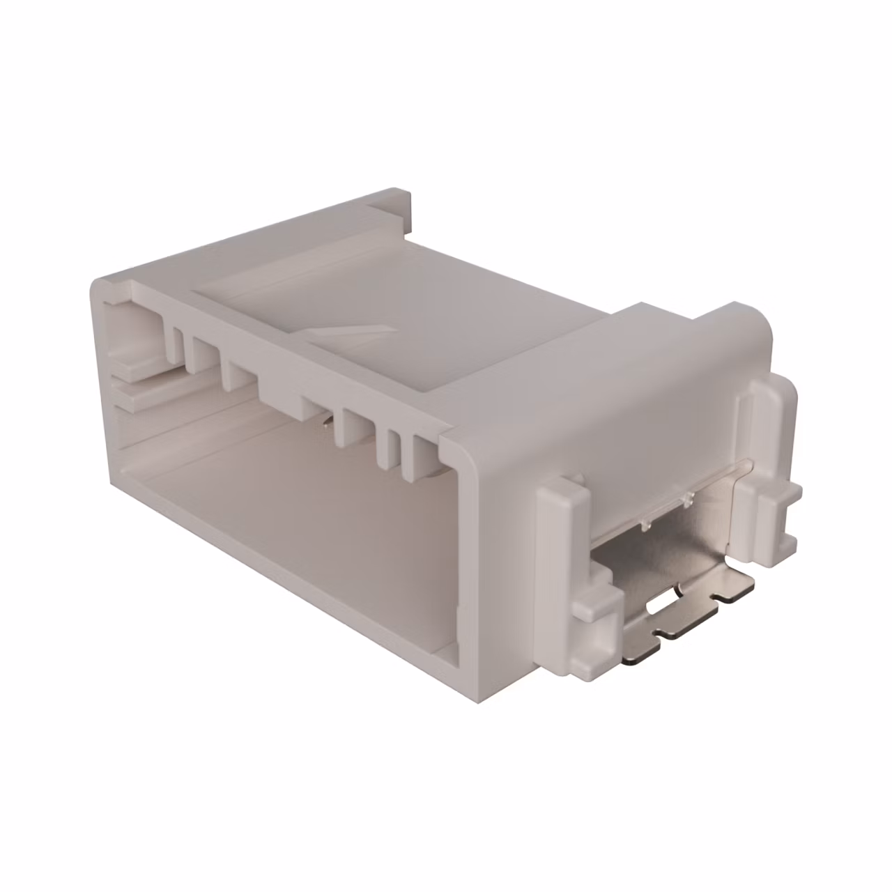 Mini50 Unsealed Header, UL 94 V0, Right-Angle, SMT, Single Row, 8 Circuits, Tin  (Sn) Plating, Polarization Option C, Dark Gray, Tube for sale