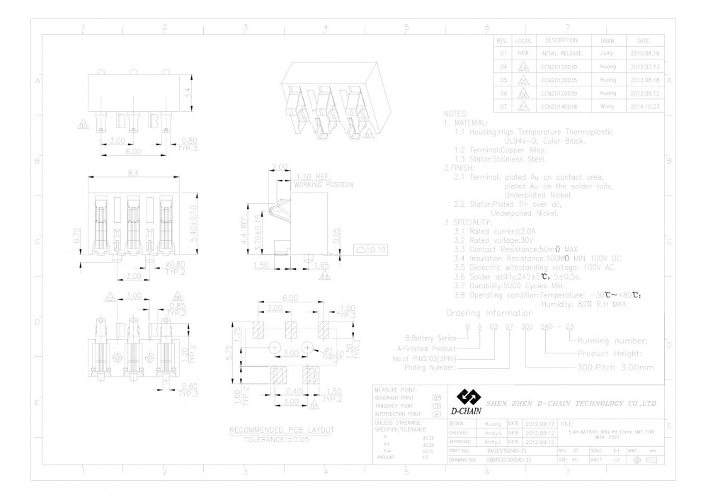 BA0307300540-23 technical drawing and specification document