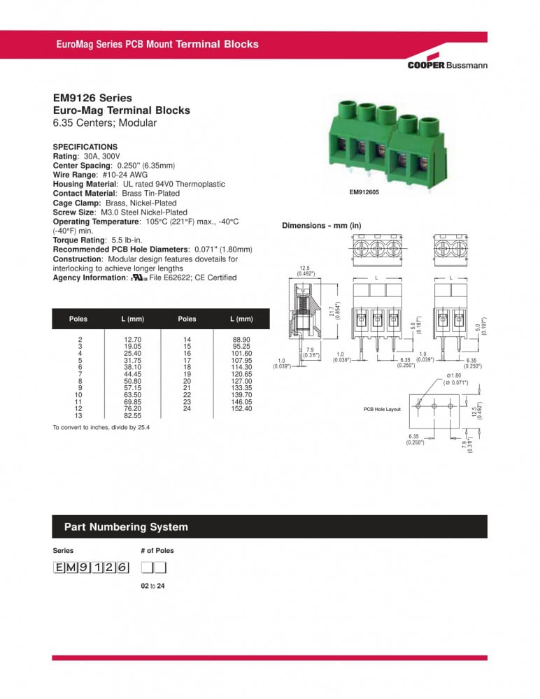EATON EM9126 series technical document preview