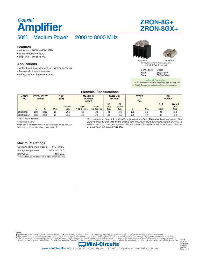 ZRON-8GX+ technical documentation page 1