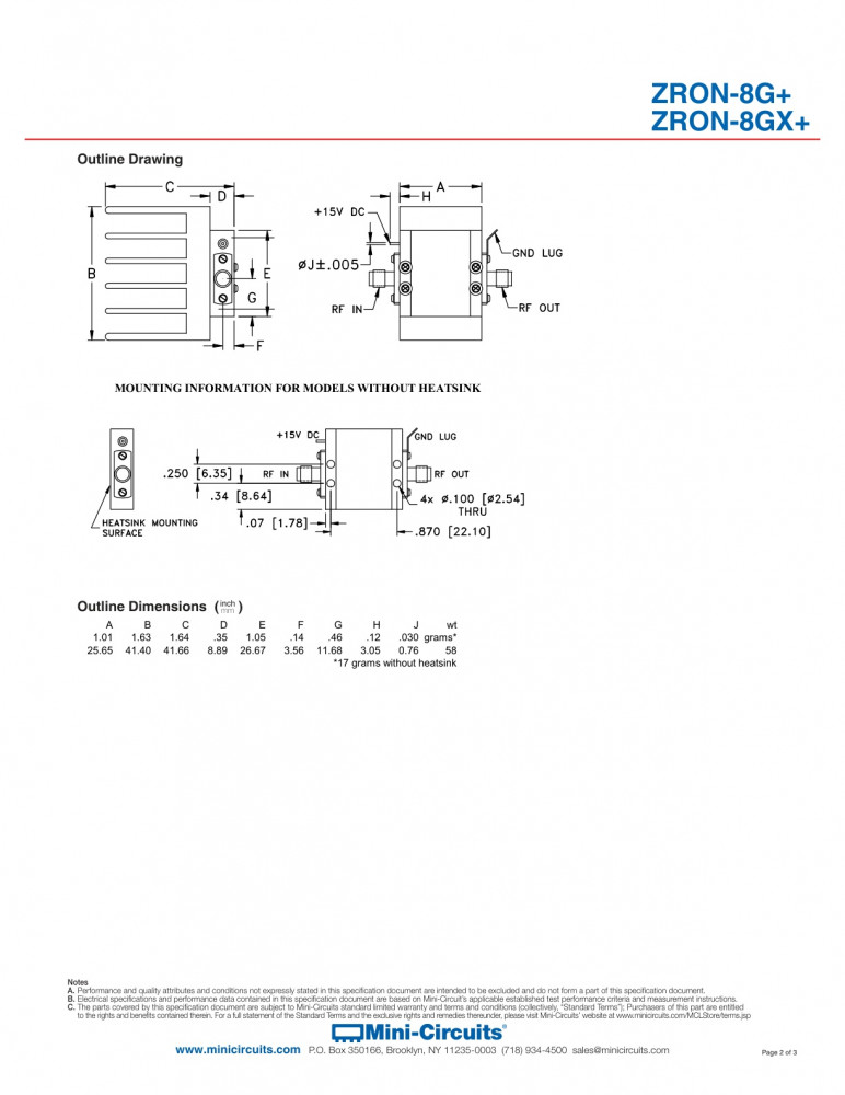 ZRON-8GX+ technical documentation page 2
