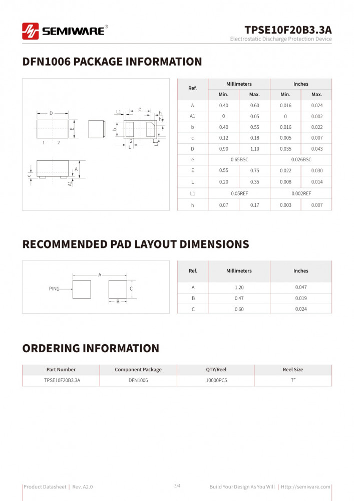 TPSE10F20B3.3A datasheet page 3