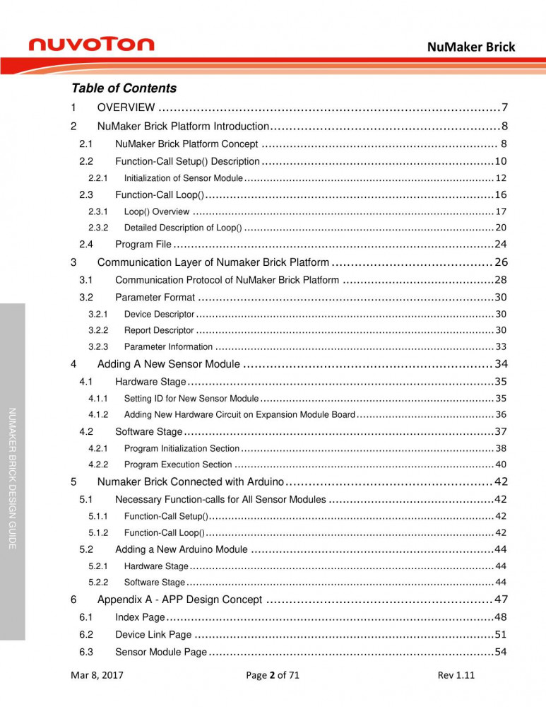 NuMaker Brick Design Guide page 2
