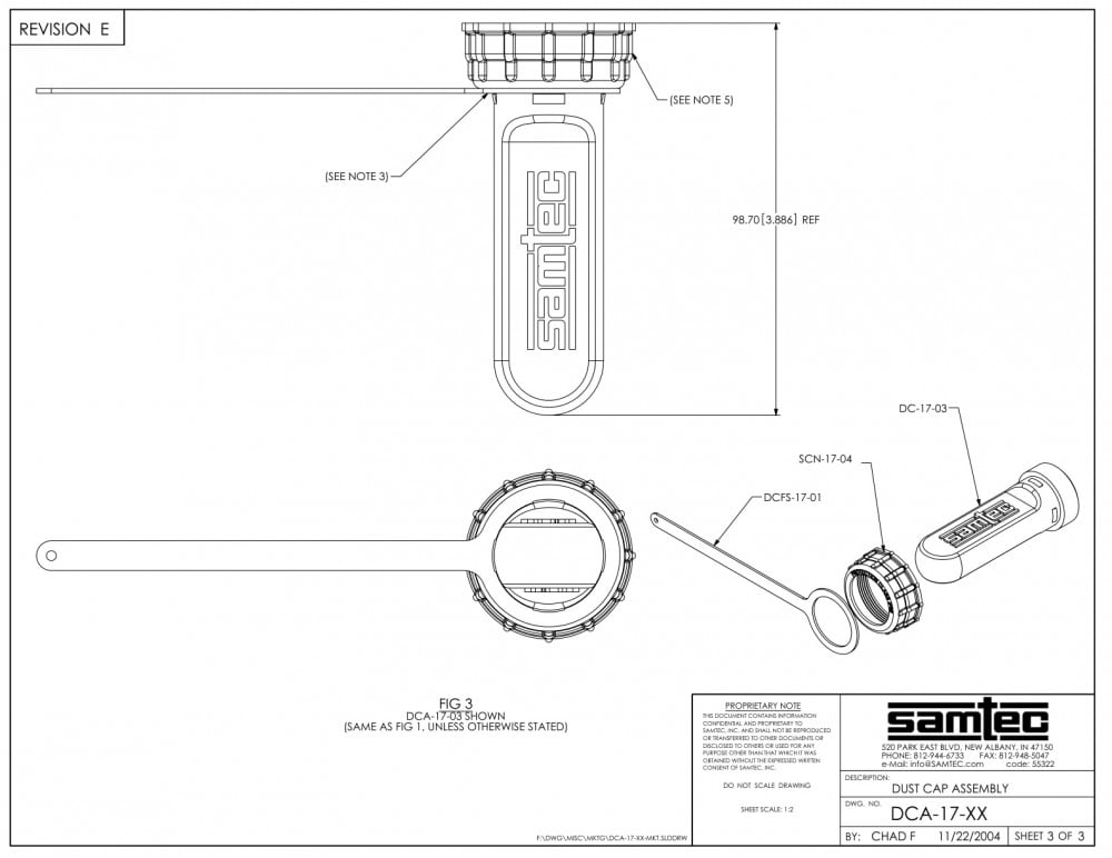 Samtec DCA-17-01 drawing page 3