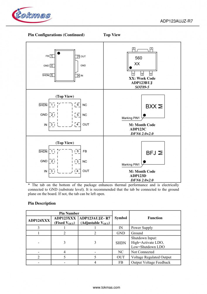ADP123AUJZ-R7 datasheet page 3