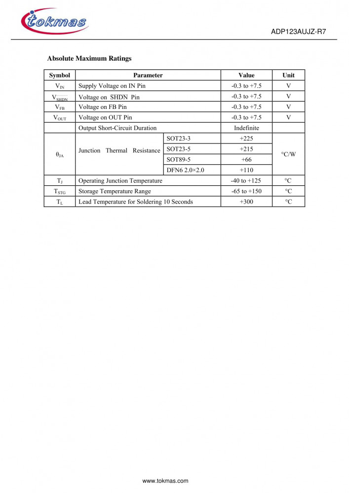 ADP123AUJZ-R7 datasheet page 6