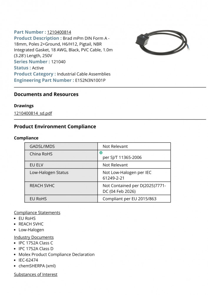 Molex product document image 1