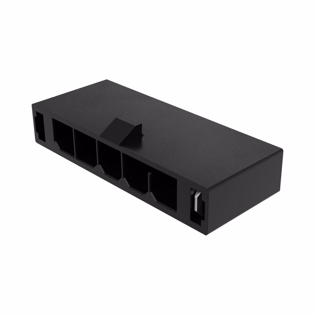 Mini-Fit Max Right Angle Header, Single Row, Surface Mount, 5 Circuits, Matte Tin (Sn) Plating, Black, Glow-Wire Capable, Tape and Reel for sale