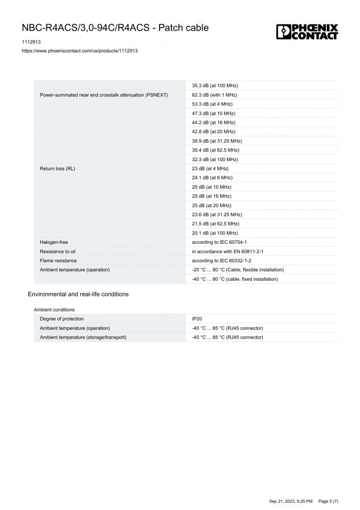Phoenix Contact 1112913 technical document page 5