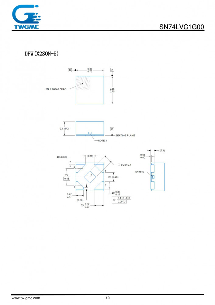 SN74LVC1G00DCKR technical document page 10