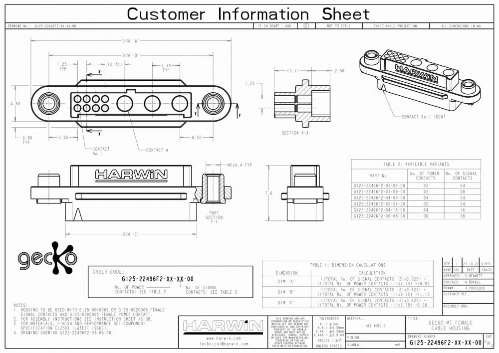 Harwin G125-22496F2 drawing preview