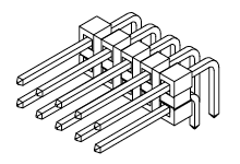 2.54mm Pitch C-Grid Header, Right-Angle, Through Hole, 10 Circuits, 2.50µm Tin (Sn) Plating, Tube Packaging, Lead-Free for sale